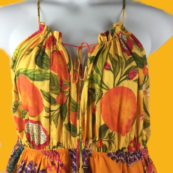 FARM Rio | Dresses | Farm Rio Colorful Mixed Prints Tiered Maxi Dress ...